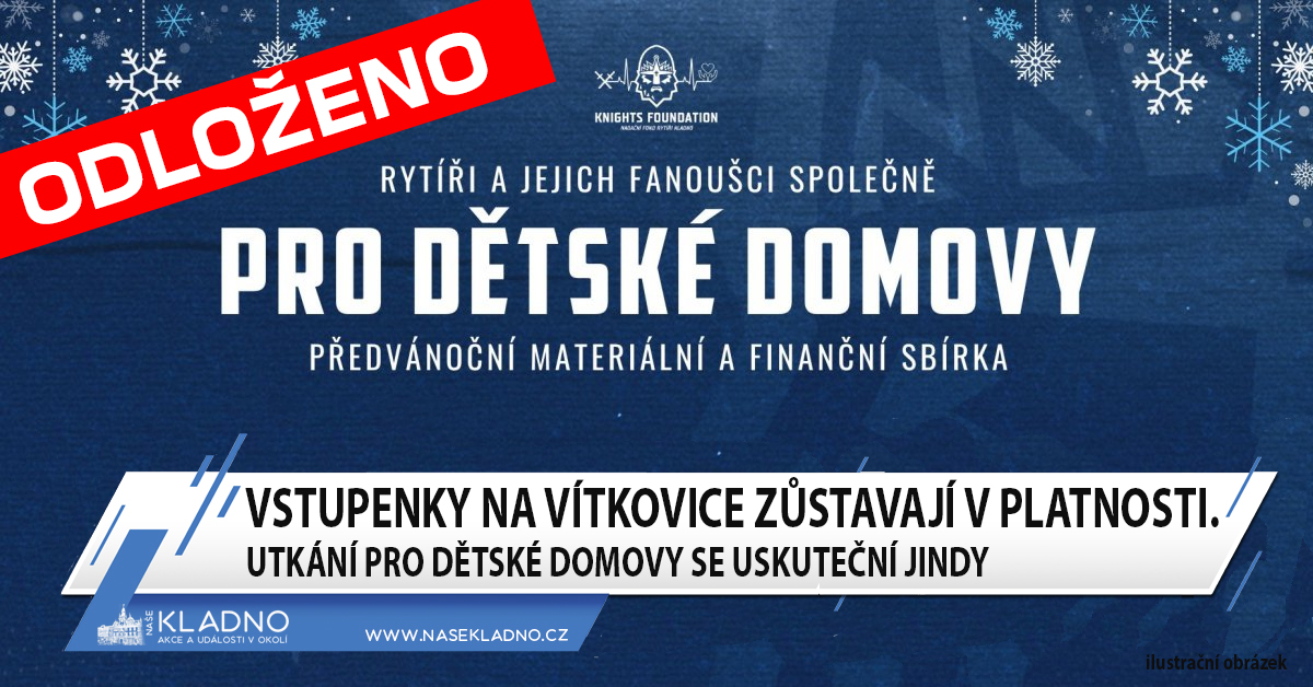 Vstupenky na Vítkovice zůstávají platné, utkání pro dětské domovy se ...