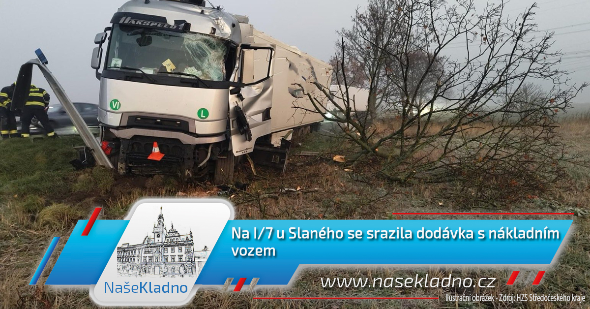 Na I/7 u Slaného se srazila dodávka s nákladním vozem – Akce a události ...